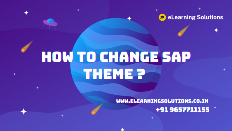How to change SAP theme ? - eLearning Solutions