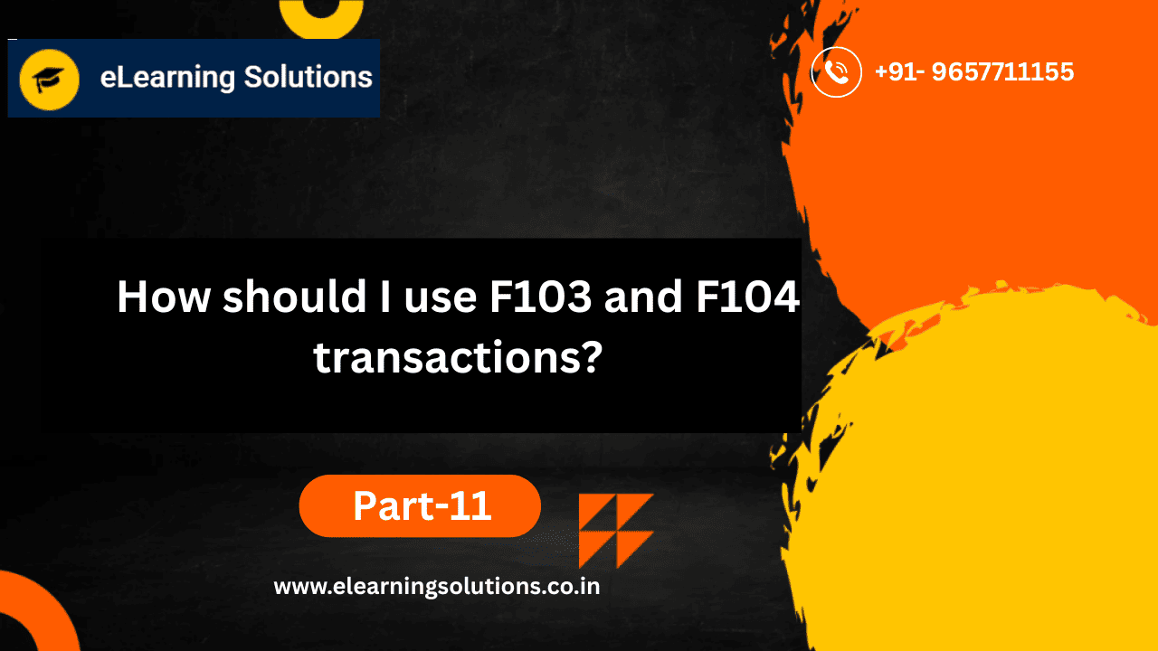 Comparison FAGLL03 FBL3N FBL5N - eLearning Solutions