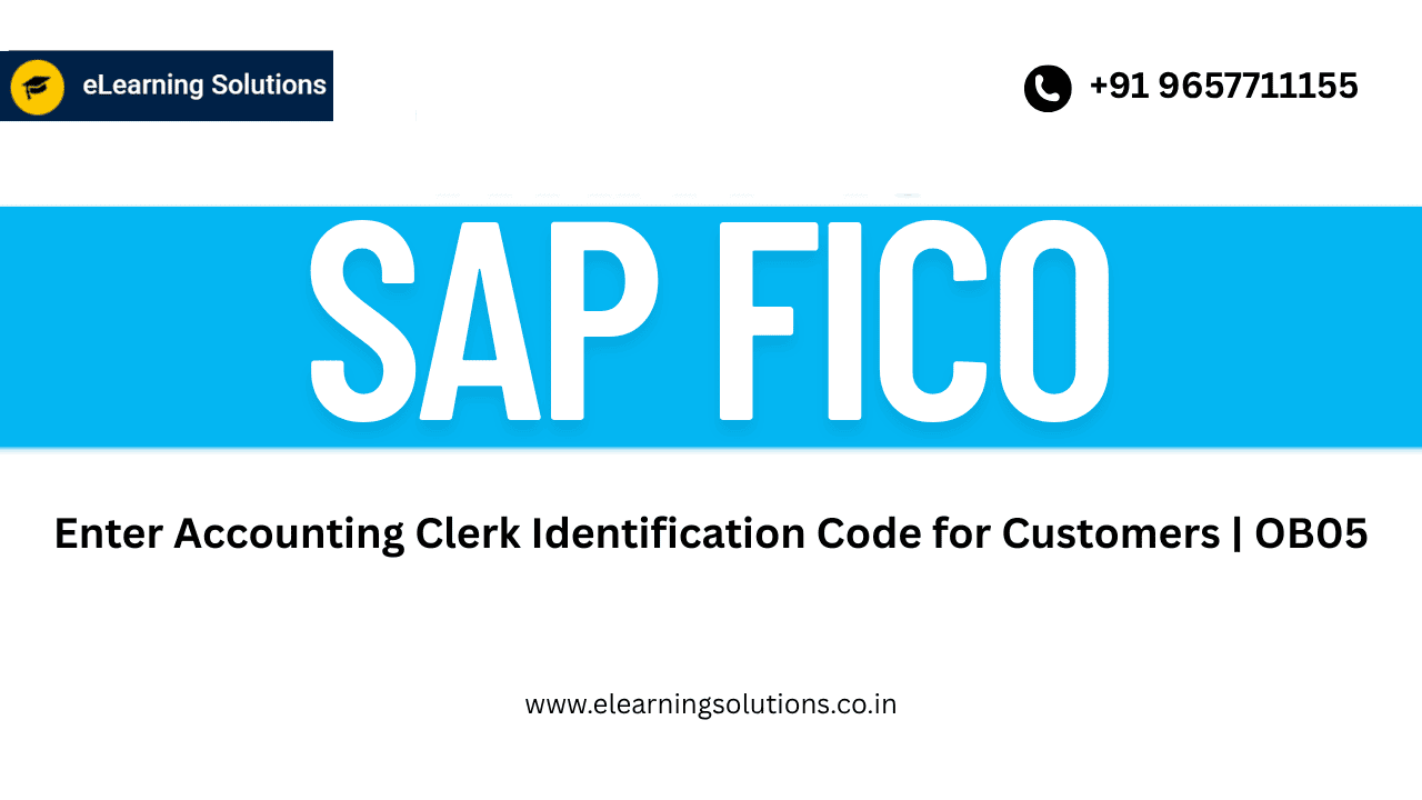 Enter Accounting Clerk Identification Code for Customers | OB05 ...