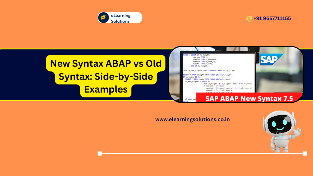 New Syntax ABAP vs Old Syntax: Examples Guide